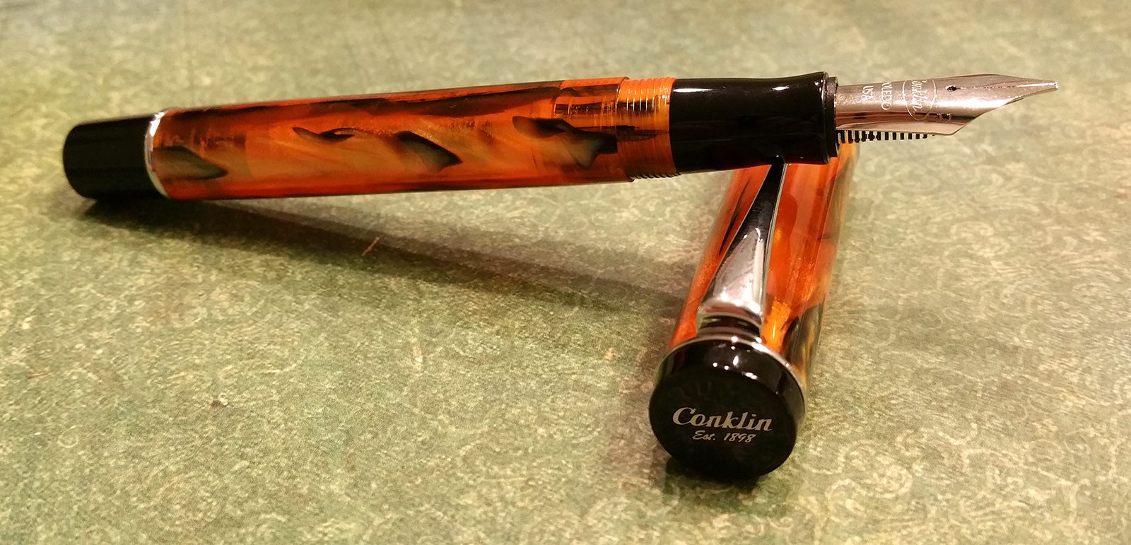Conklin Duragraph Fountain Pen, Uncapped