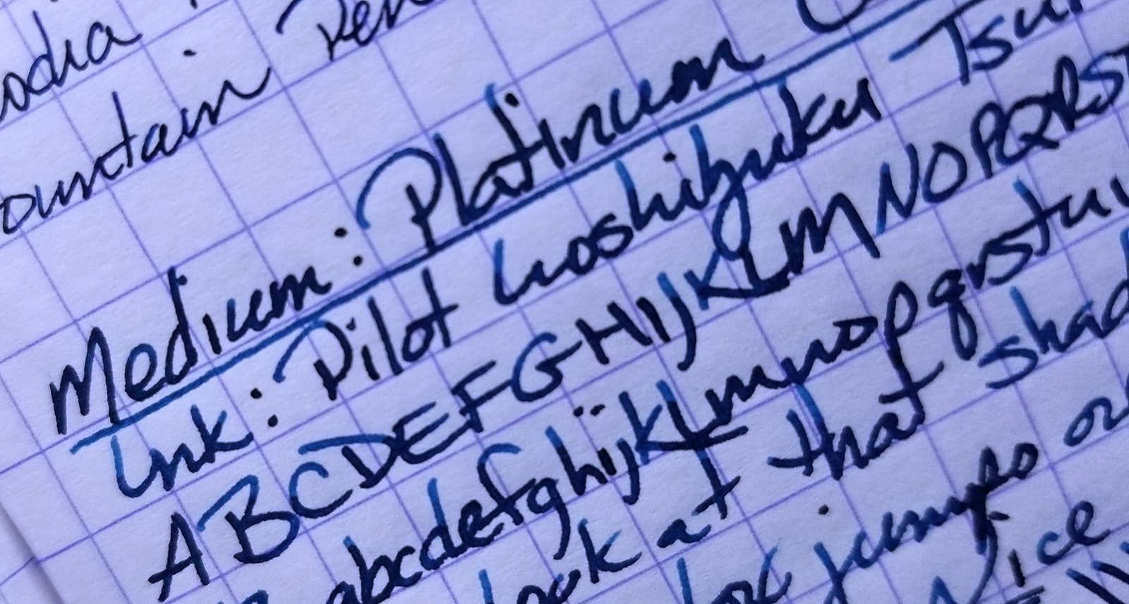 Rhodia Pocket Notebook Writing Sample – Shading & Clean Lines